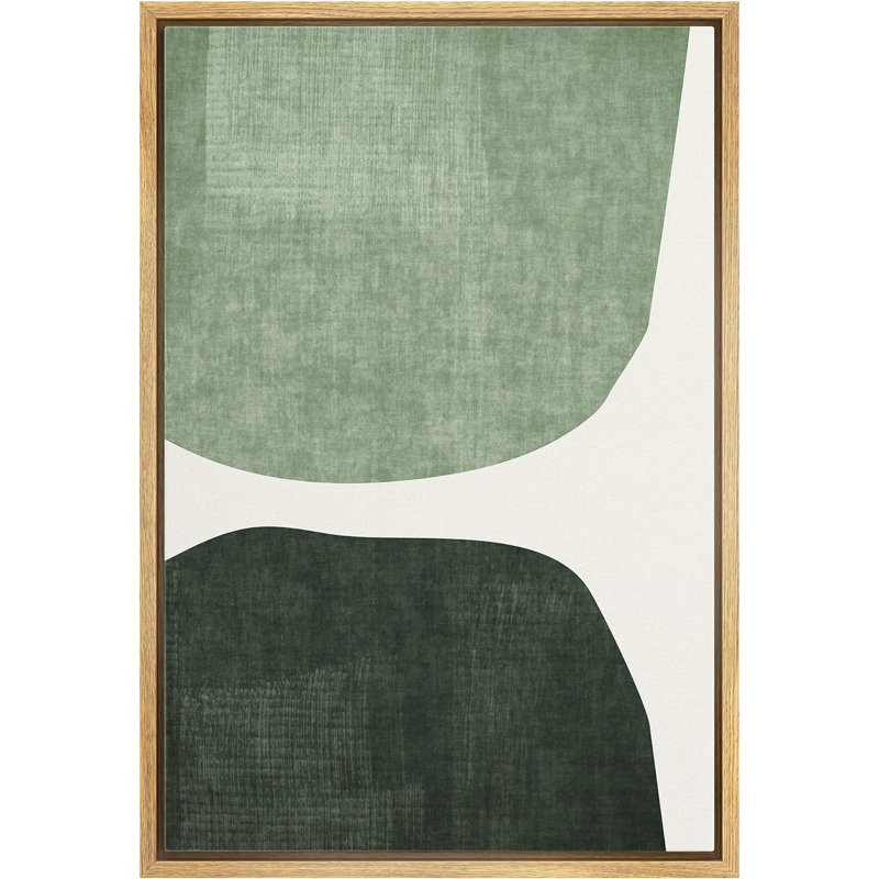 SIGNLEADER Framed Print Wall Art Mid Century Modern Geometric Abstract Shapes Framed On Canvas ...